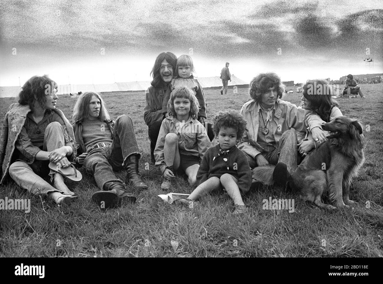 Hippie extended family Hollywood rock festival Leycett Stafordshire ...