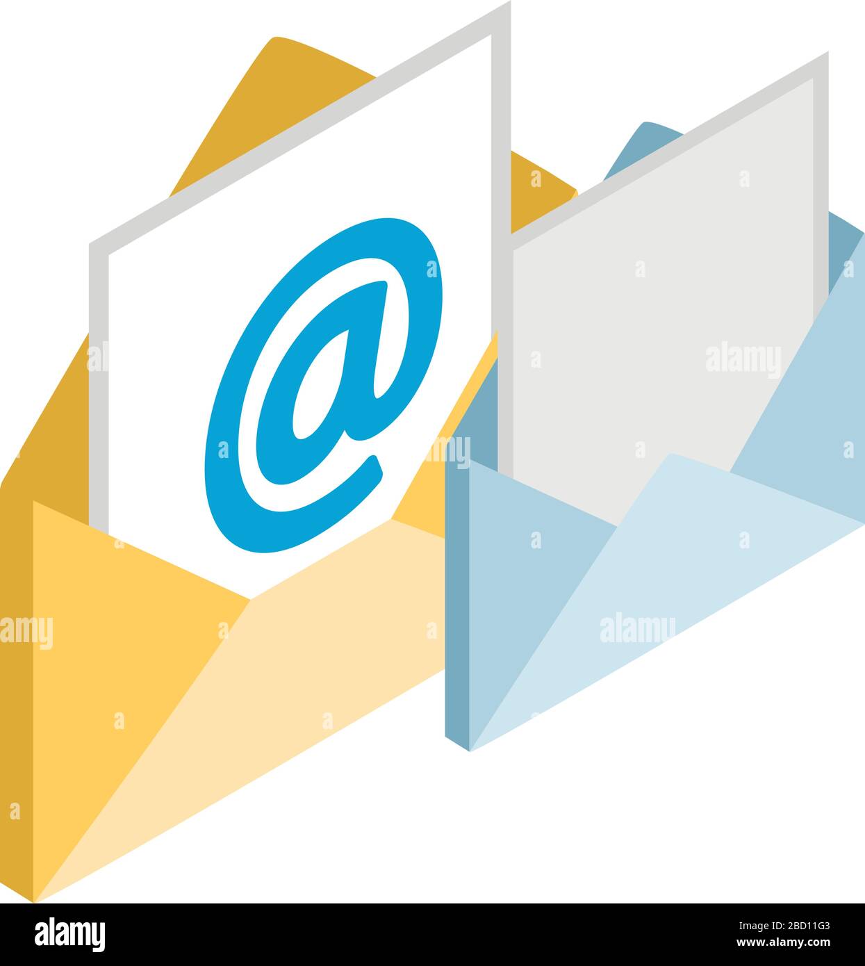 Incoming email icon isometric Cut Out Stock Images & Pictures - Alamy