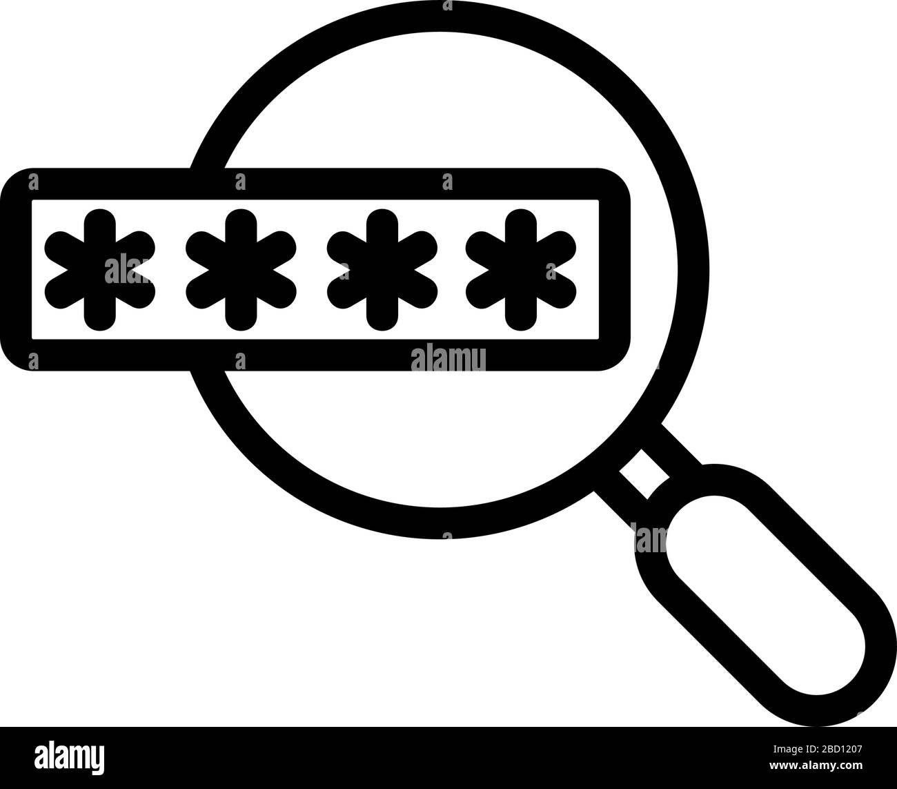password selection icon vector outline illustration Stock Vector Image ...