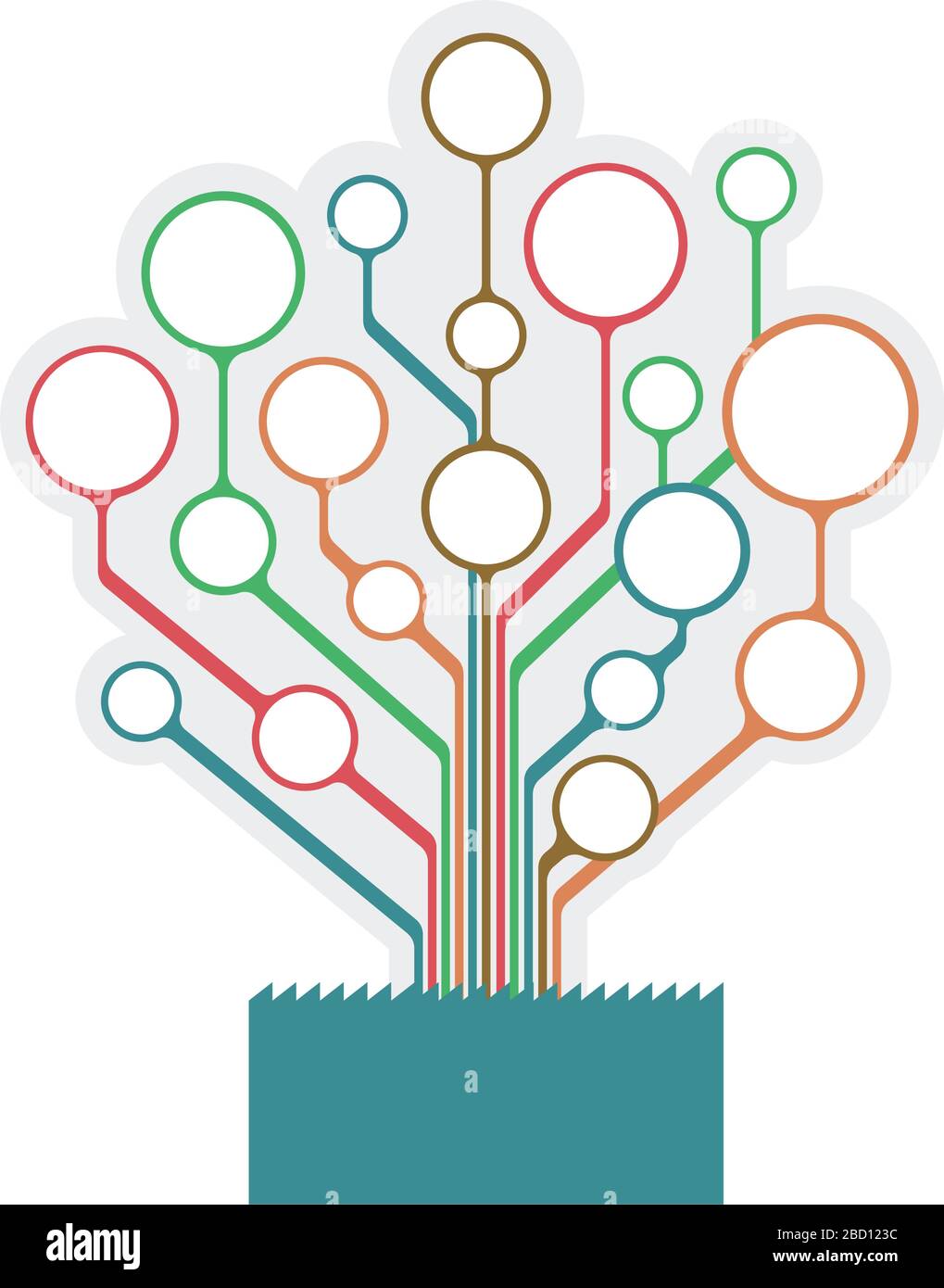 Vector infographic design template tree hi-res stock photography and ...