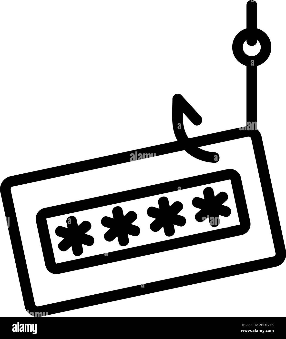password phishing icon vector outline illustration Stock Vector Image ...