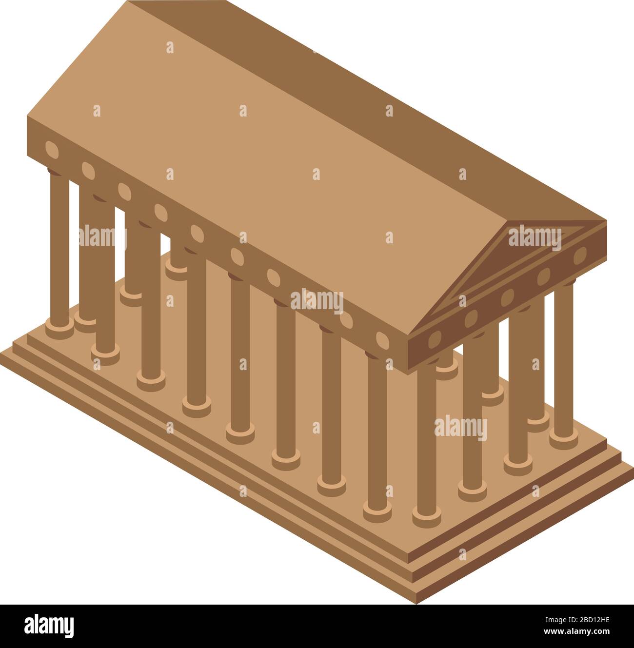 Column museum building icon, isometric style Stock Vector Image & Art ...