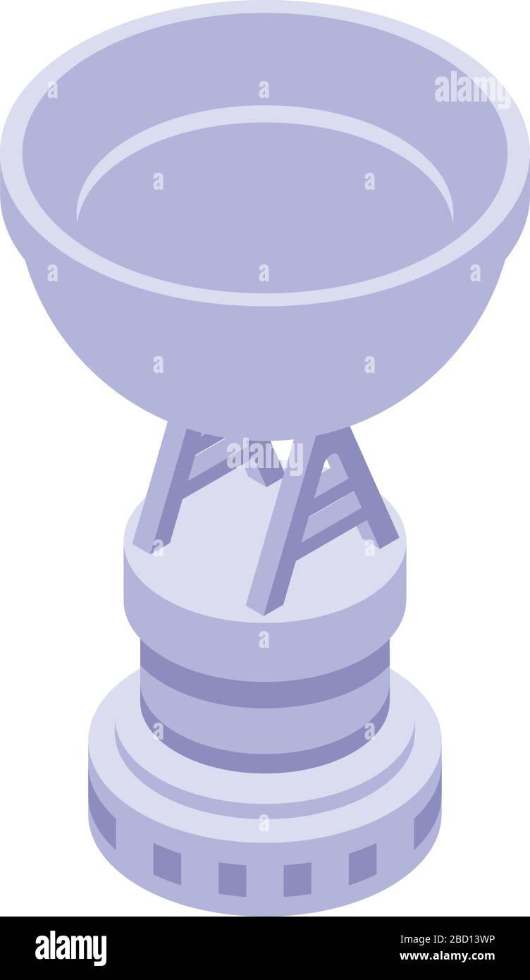 Ground satellite antenna icon, isometric style Stock Vector Image & Art ...