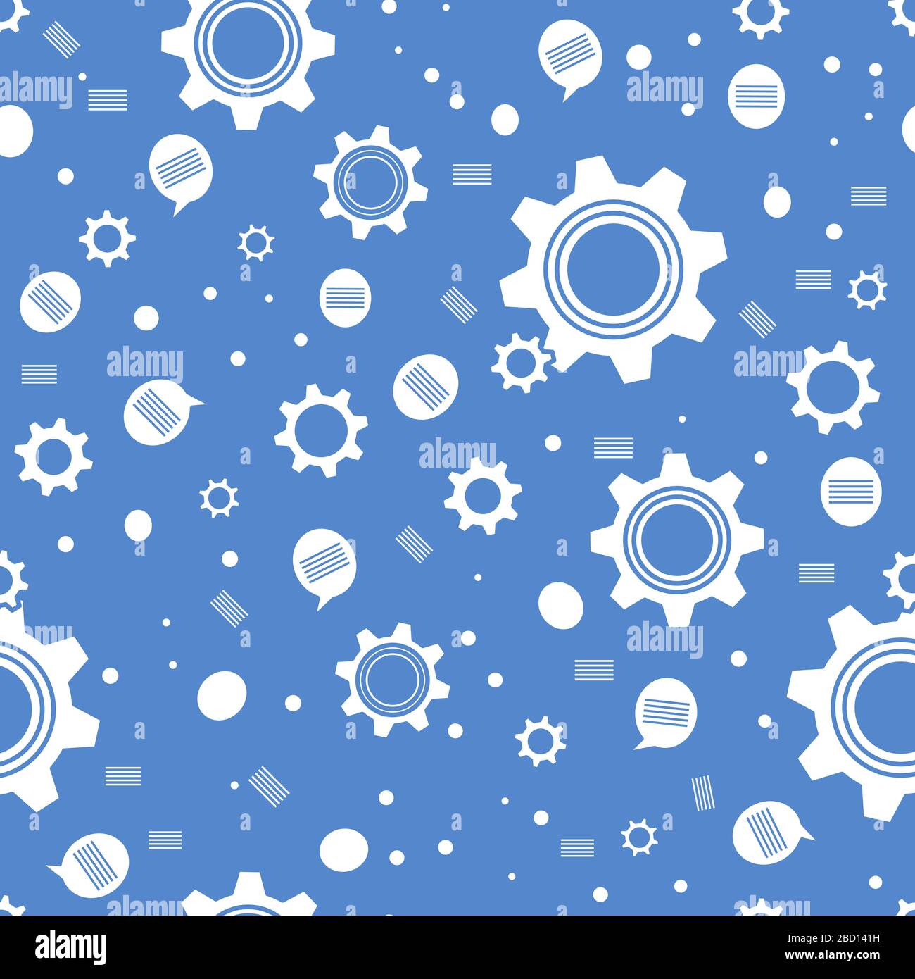 Vector industry seamless pattern Illustration with gear, cog wheel ...