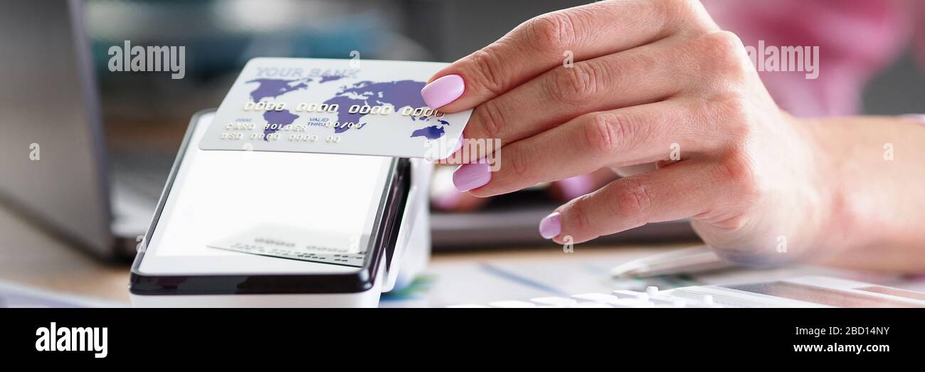 Lady working in bank Stock Photo - Alamy