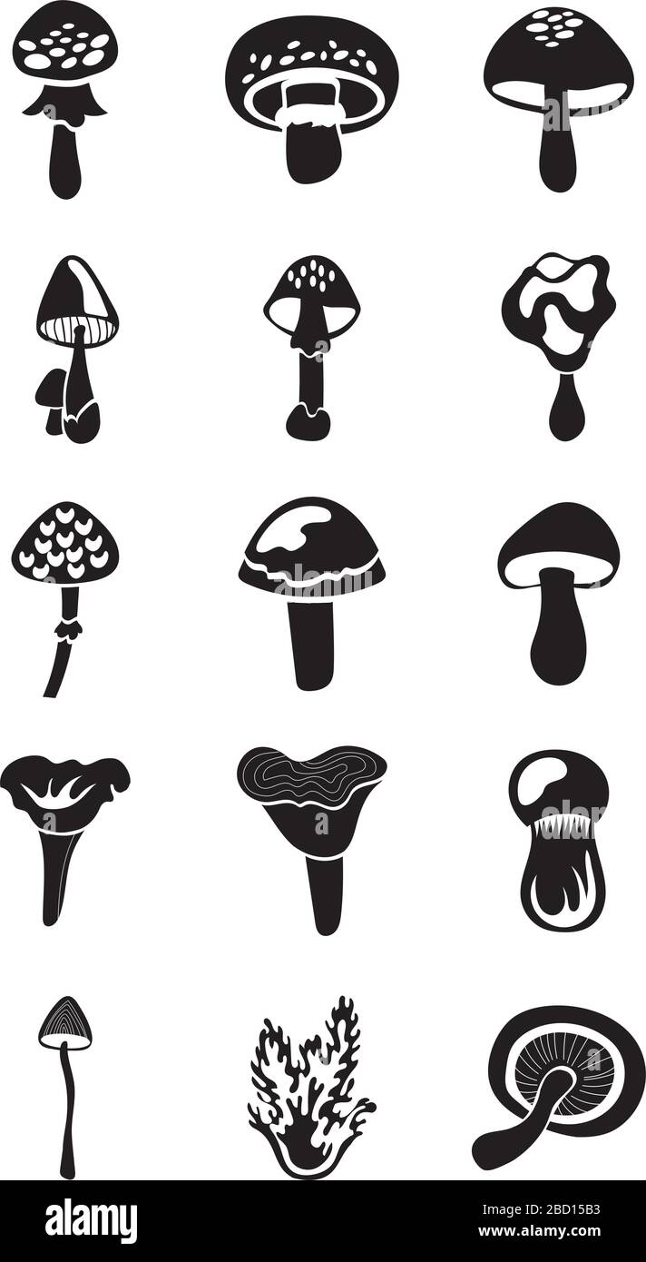 bundle of fungus set icons Stock Vector Image & Art - Alamy