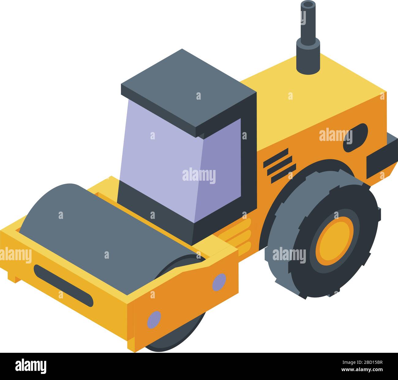 Road roller compactor icon, isometric style Stock Vector Image & Art ...