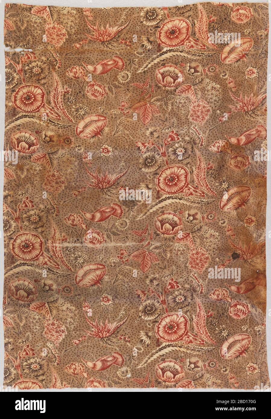 Textile. Research in ProgressTextile with half drop repeat of scattered ...