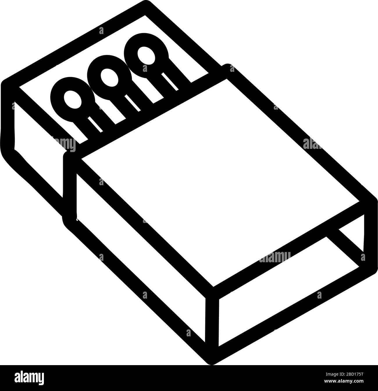 matches in a box icon vector outline illustration Stock Vector Image ...