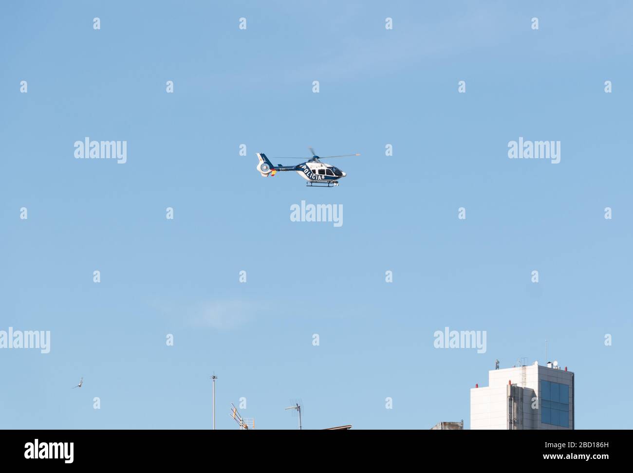 Valencia, Spain - April 5, 2020: Helicopter of the Spanish national ...