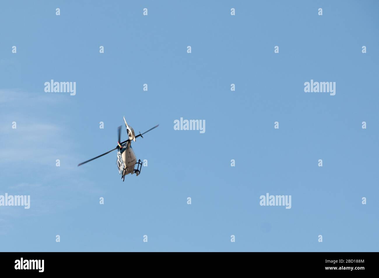 Valencia, Spain - April 5, 2020: Helicopter of the Spanish national ...