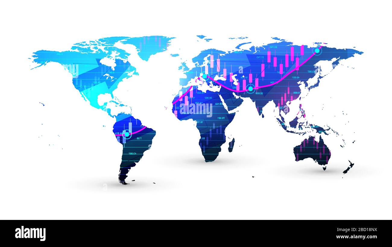 Stock market and exchange. Business Candle stick graph chart of stock ...