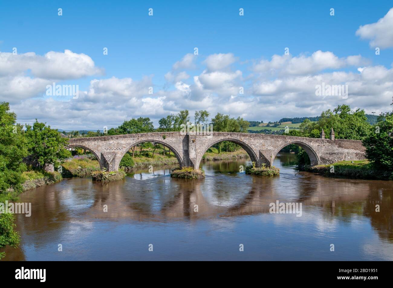 Scenic view of Stirlings old stone built bridge near the site of famous ...