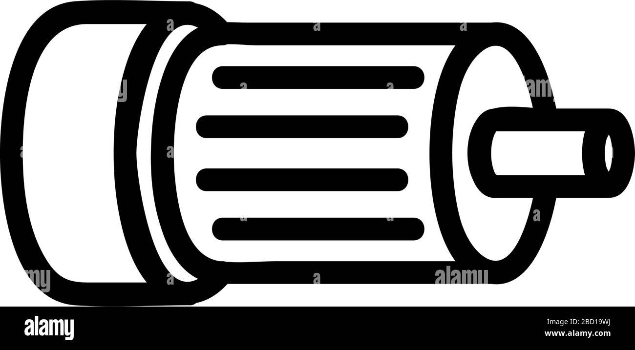 electric motor icon vector outline illustration Stock Vector Image ...