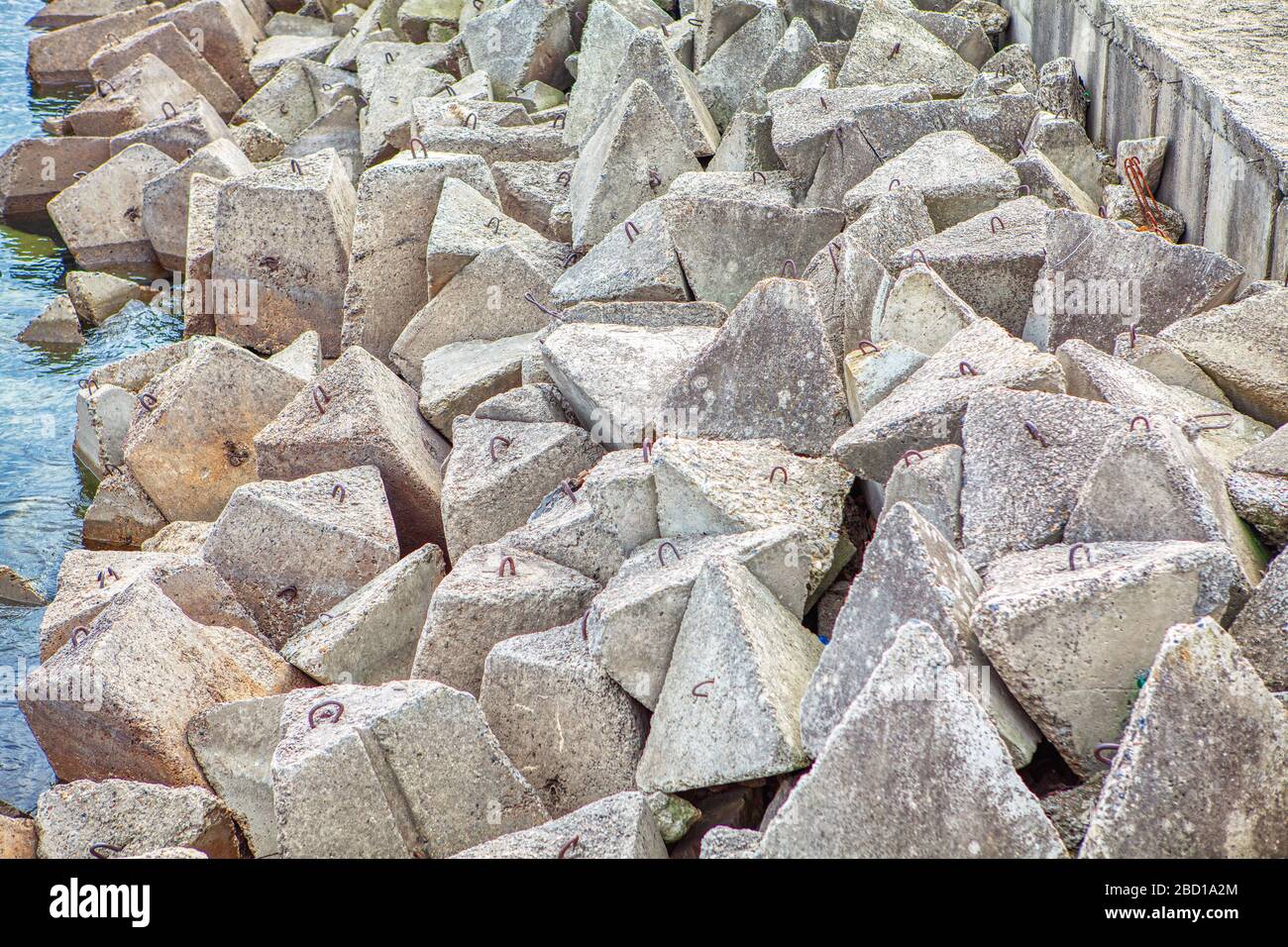 artificial dam made by stone Stock Photo - Alamy
