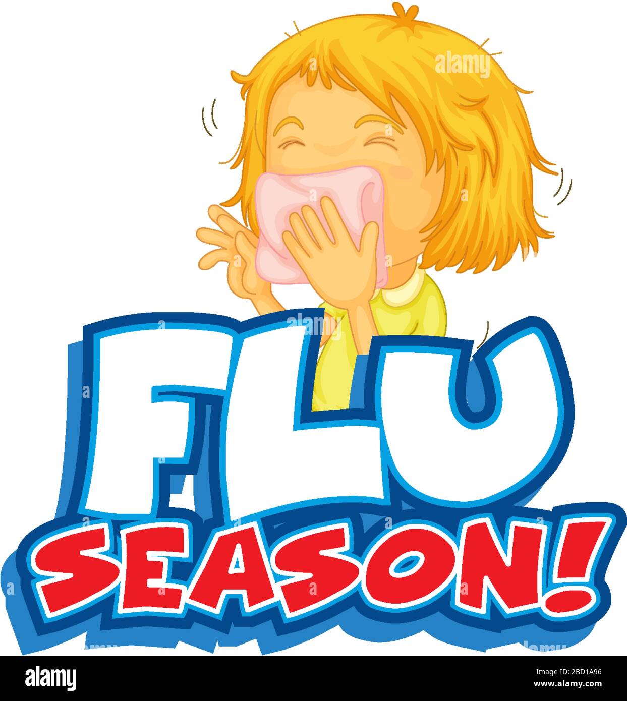 Font design for word flu season illustration Stock Vector Image & Art ...