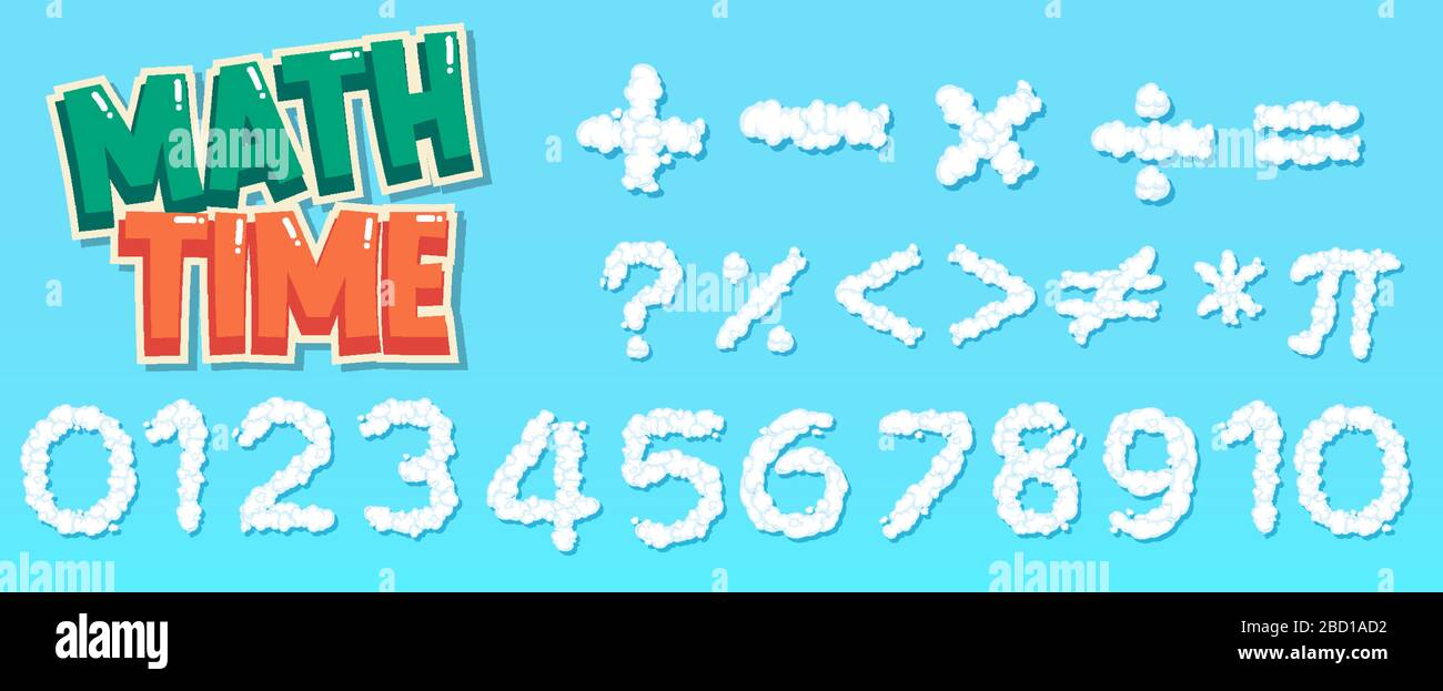 Poster design for math with numbers and signs illustration Stock Vector ...