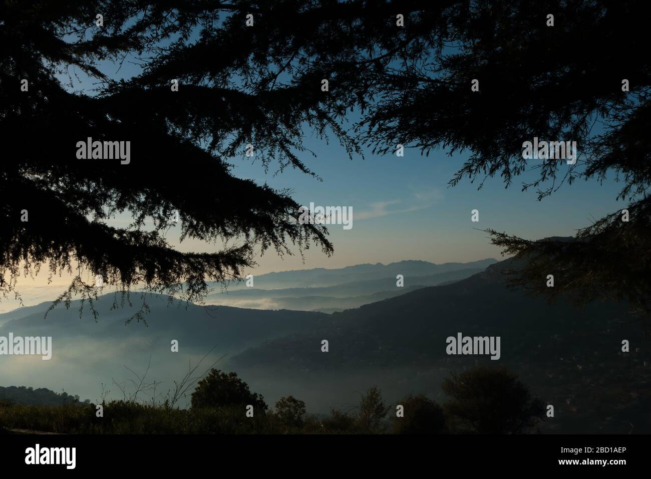 Serene view of mountains at Zaarour, Lebanon Stock Photo - Alamy