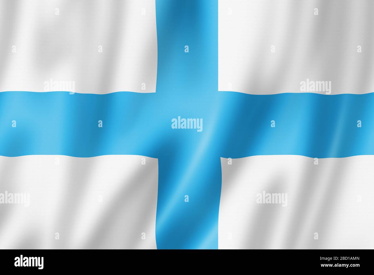 Marseille City flag, France waving banner collection. 3D illustration ...