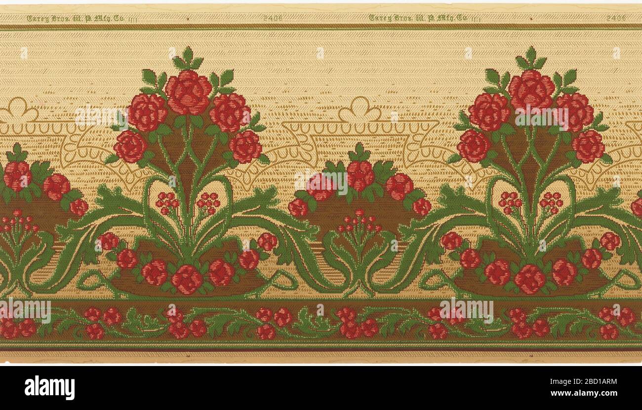 Frieze. Research in ProgressTall bouquet of red flowers alternating ...