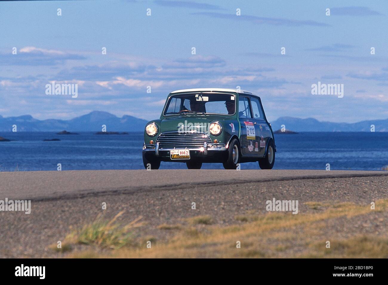 Mini Cooper taking part in the 2002 Targa Newfoundland rally ...