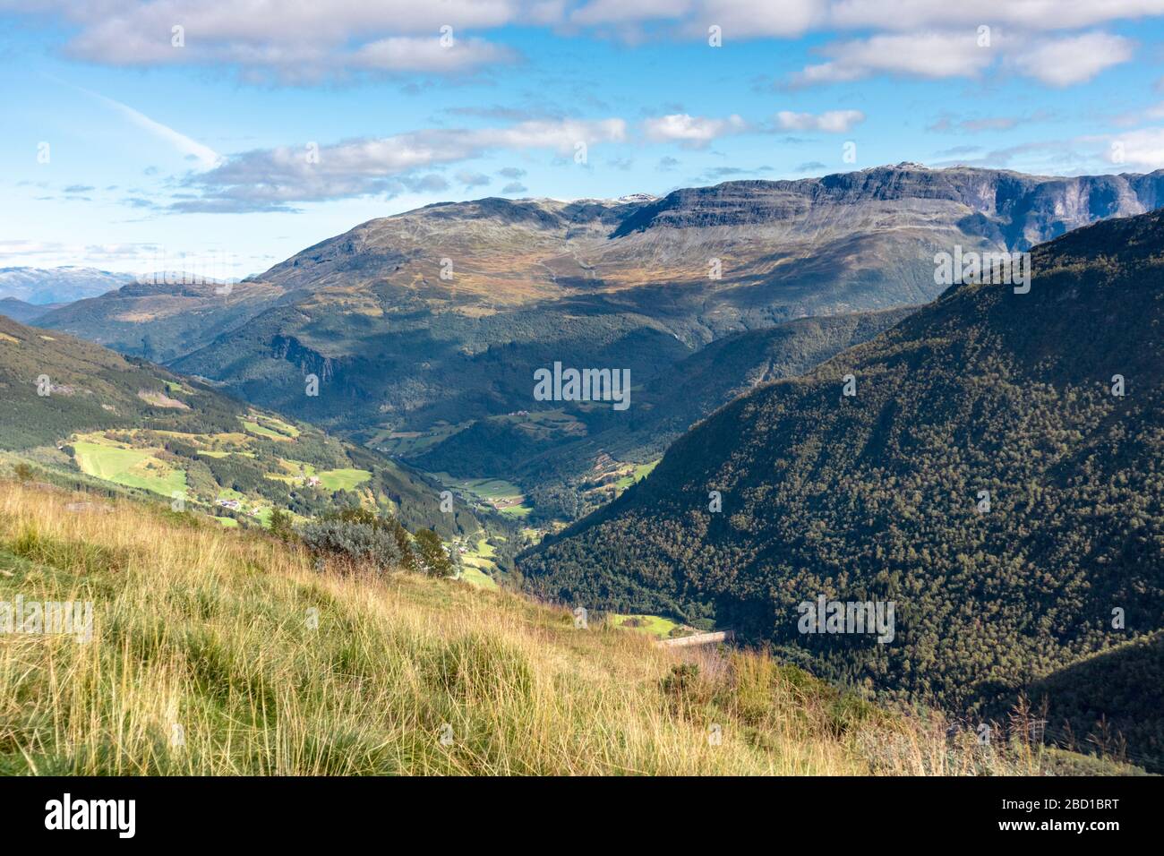 Scenic norwegian mountains sunny day nature landscape. Picturesque ...