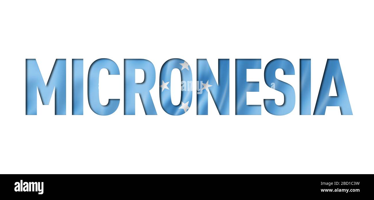 Micronesian flag text font. Micronesia symbol background Stock Photo ...