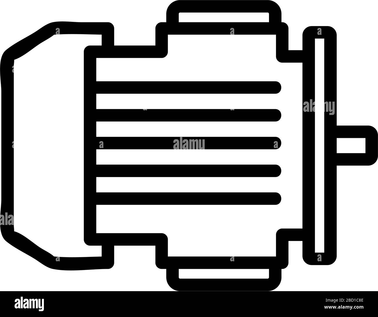 electric motor icon vector outline illustration Stock Vector Image ...