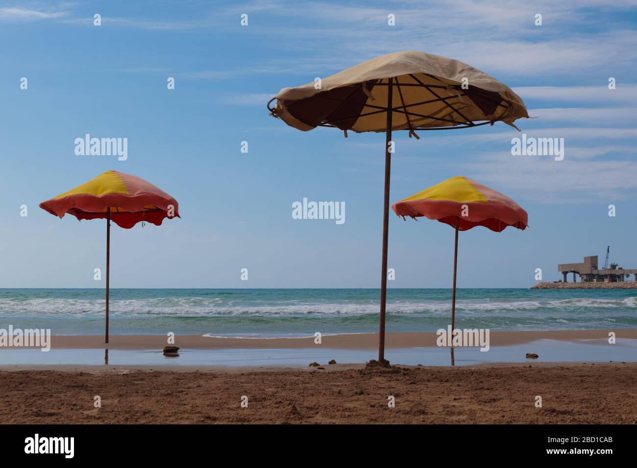 Beautiful beach in the Mediterranean coast at Chekka in Lebanon Stock ...