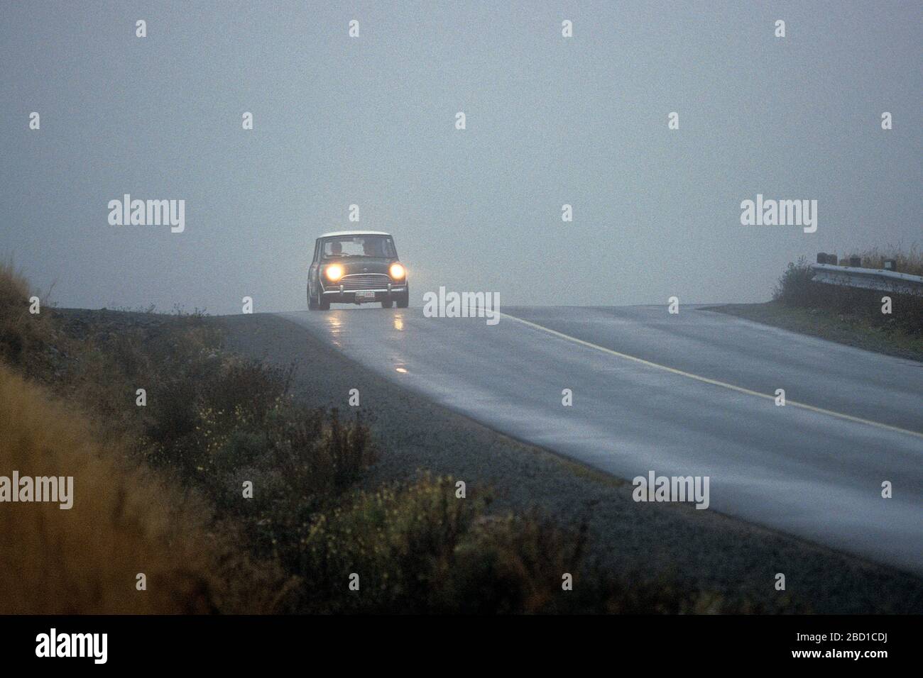 Mini Cooper taking part in the 2002 Targa Newfoundland rally ...