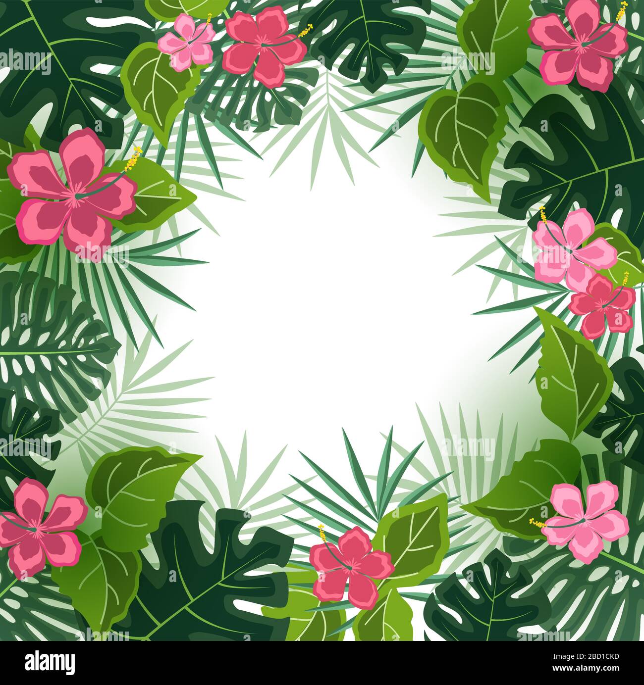 Background with tropical flowers Stock Vector Image & Art - Alamy