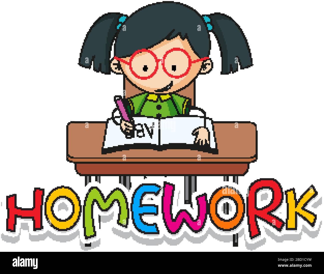 Homework Book Clipart