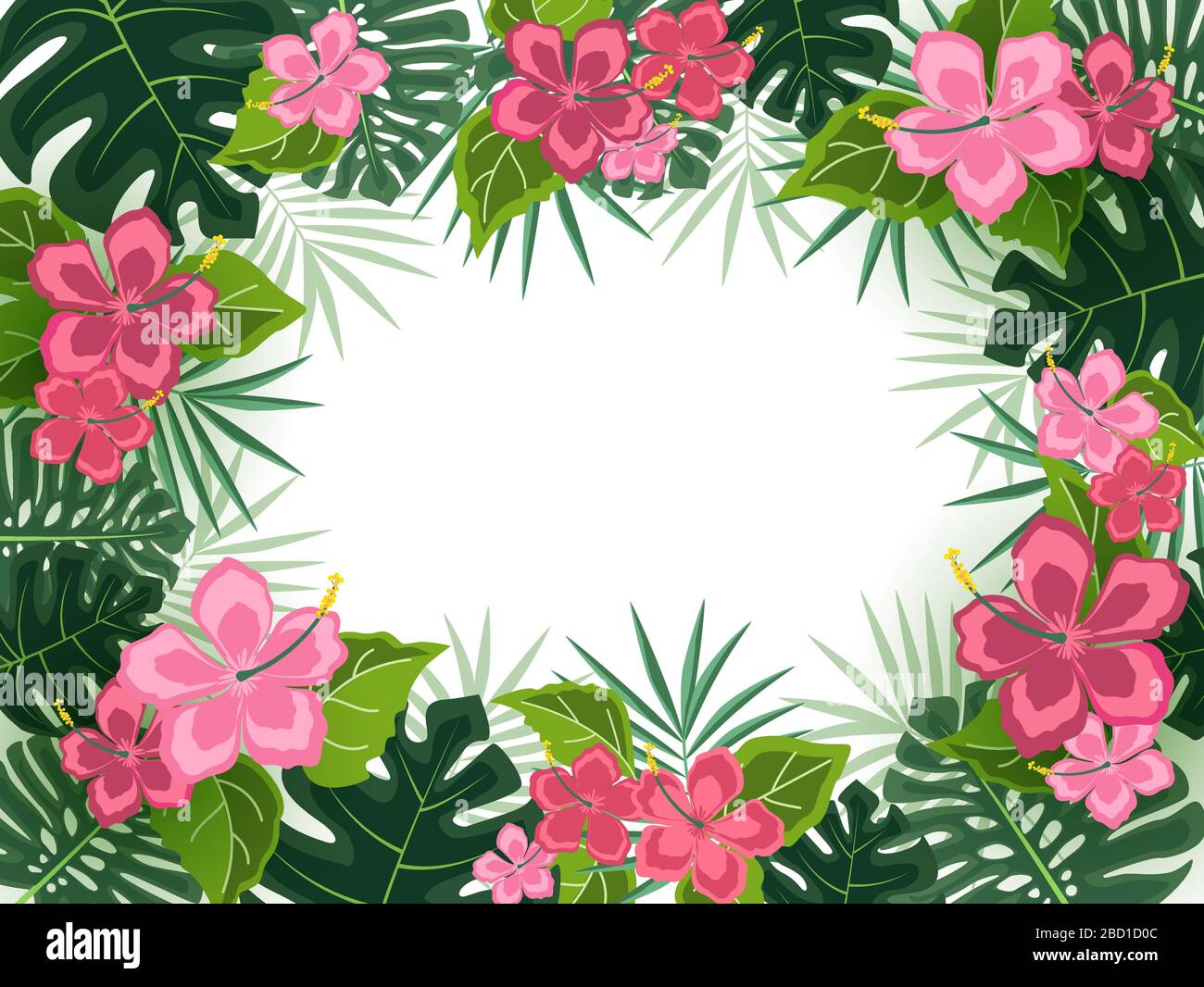 Closeup tropical flowers beautiful background Stock Vector Images - Alamy