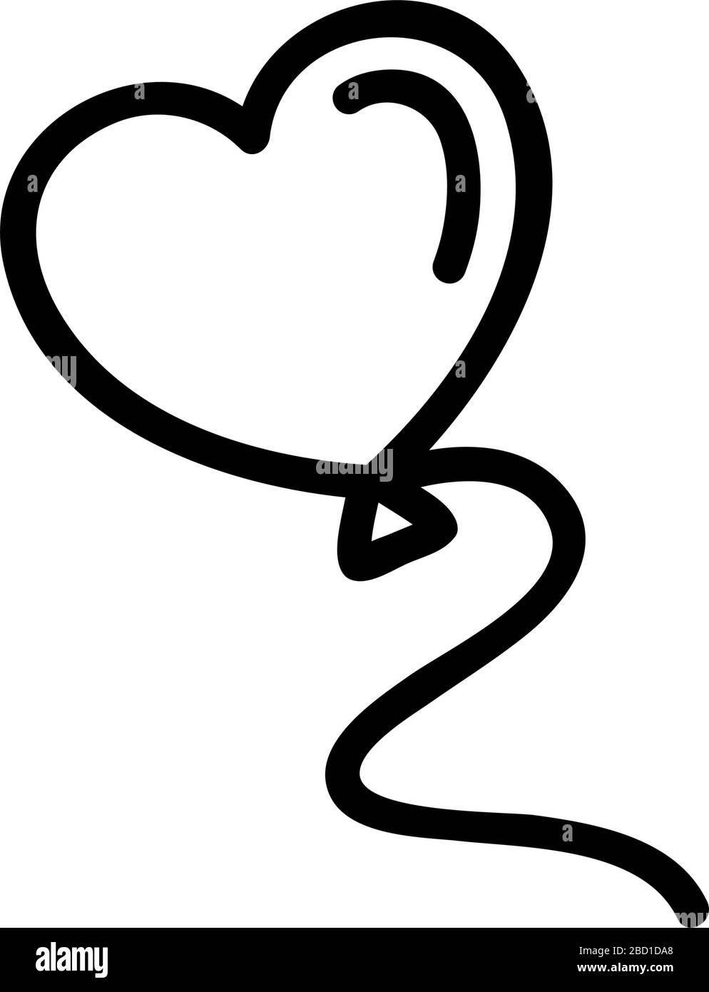 ball heart icon vector outline illustration Stock Vector Image & Art ...