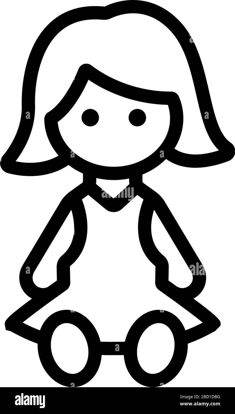 Girl Doll Outline