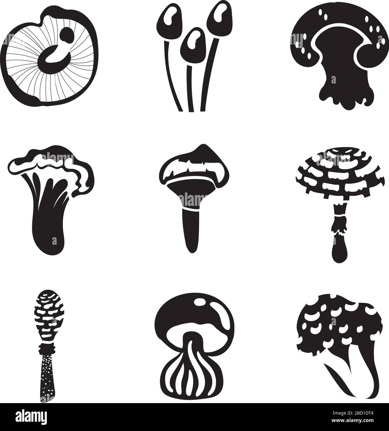 bundle of fungus set icons Stock Vector Image & Art - Alamy