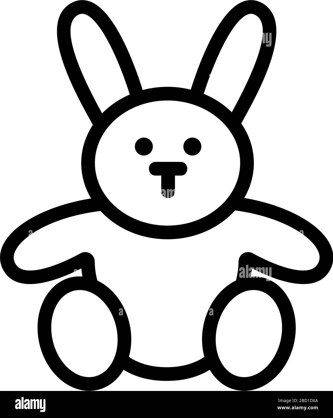rabbit toy icon vector outline illustration Stock Vector Image & Art ...