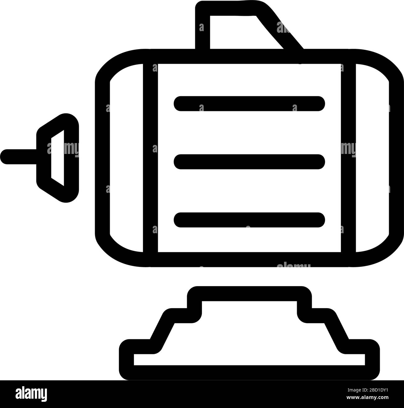 electric motor icon vector outline illustration Stock Vector Image ...