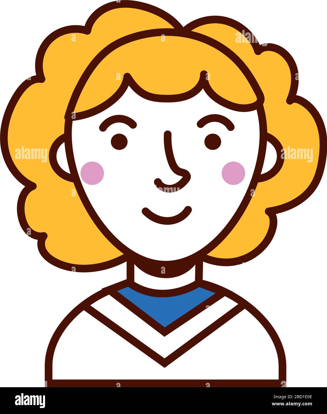 blond woman female avatar character Stock Vector Image & Art - Alamy