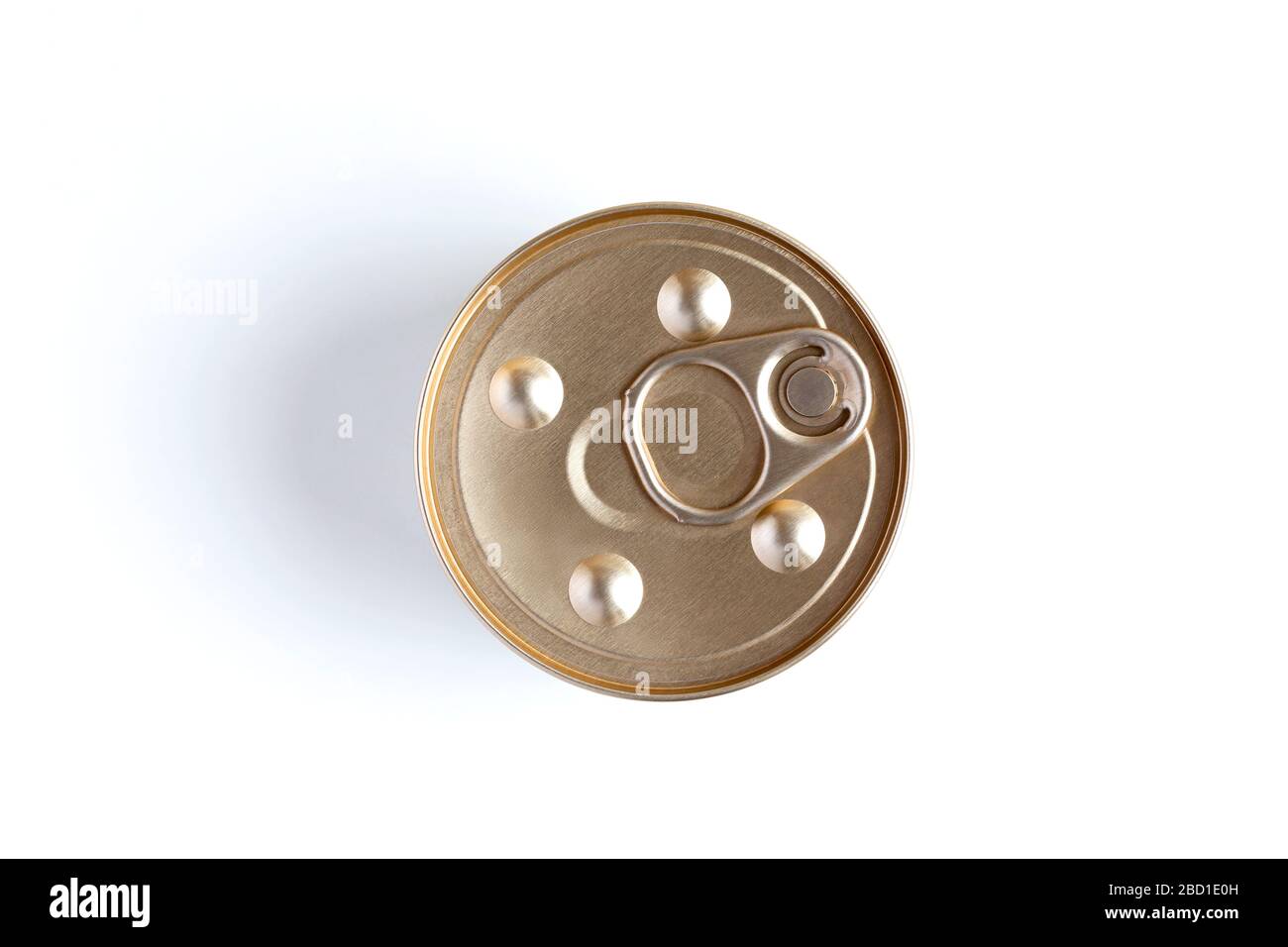 Round tin can with pull tab lid. Canned food metal package, mock-up ...