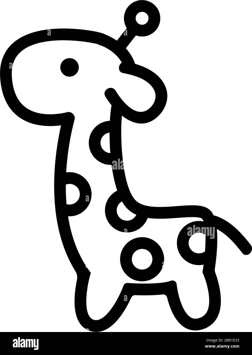 giraffe toy icon vector outline illustration Stock Vector Image & Art ...
