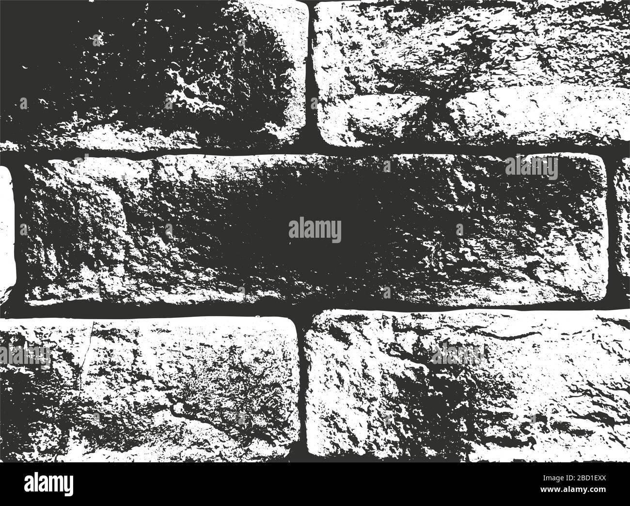 Distress old brick wall texture. Black and white grunge background ...