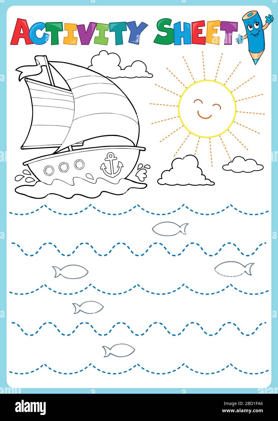 Activity sheet topic image 2 - eps10 vector illustration Stock Vector ...