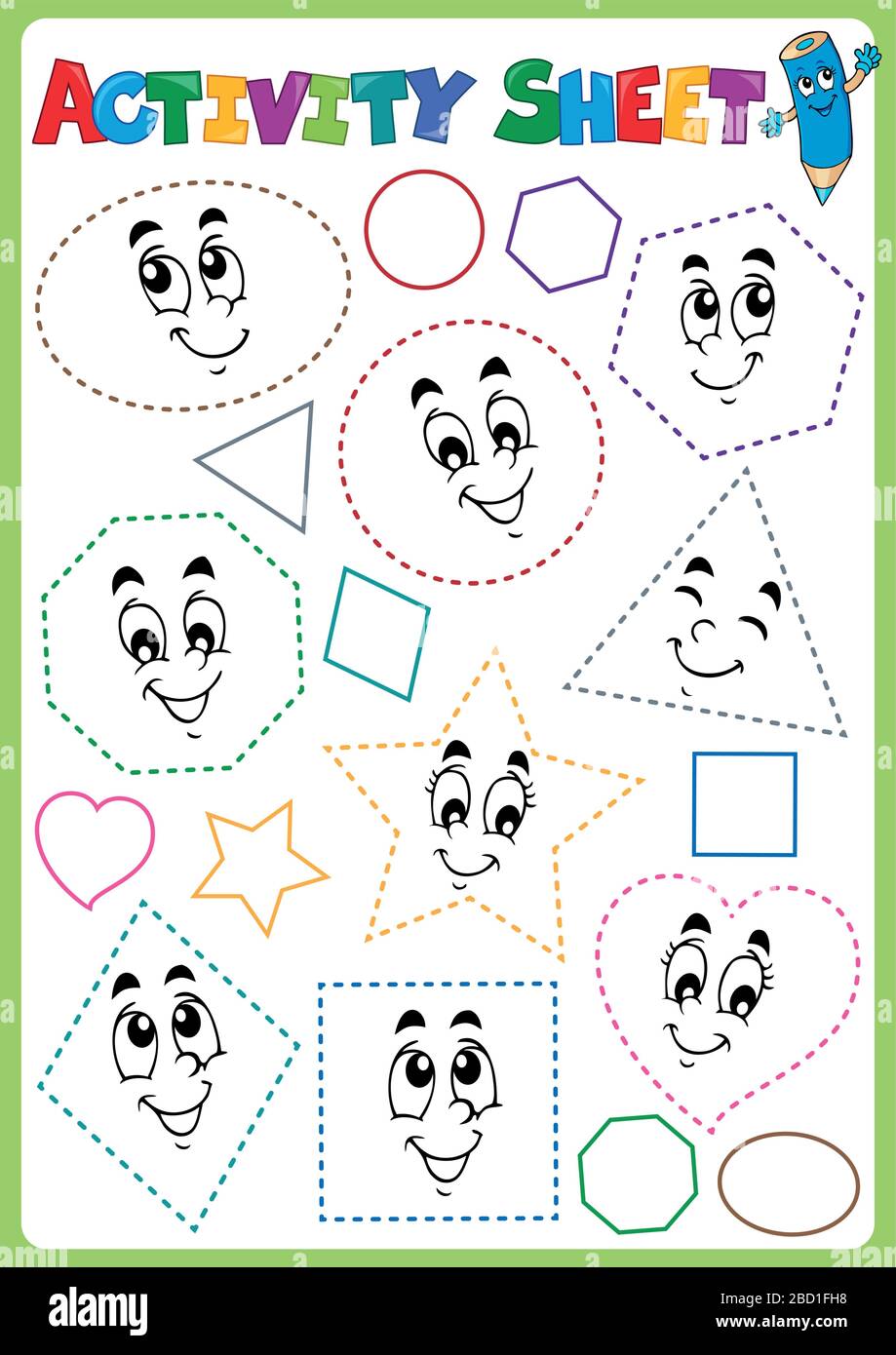 Activity sheet topic image 3 - eps10 vector illustration Stock Vector ...