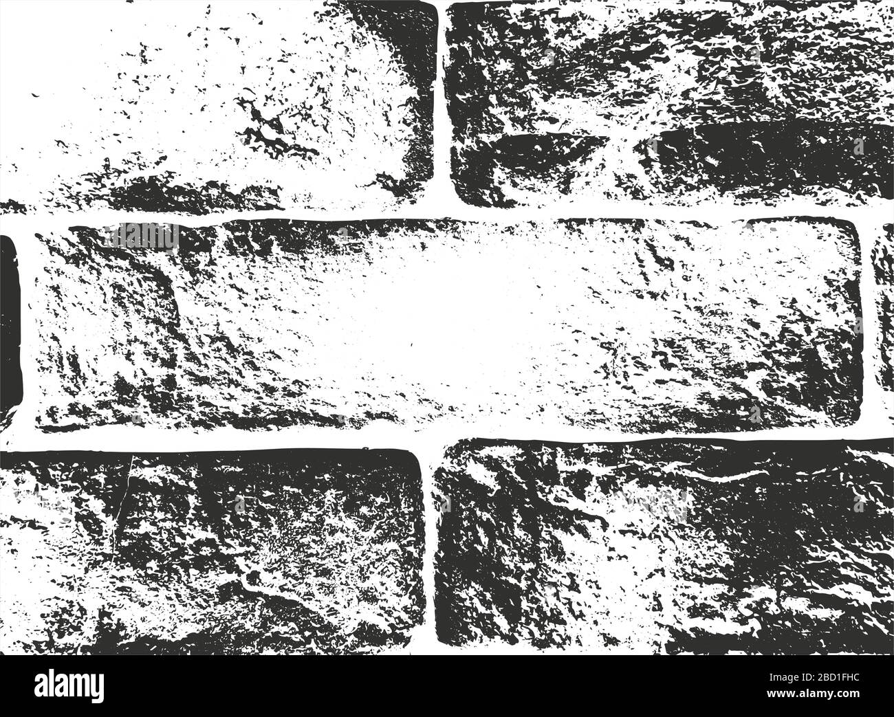 Distress old brick wall texture. Black and white grunge background ...
