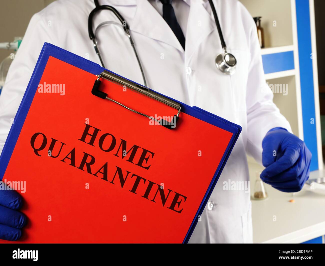 Doctor holds recommendation home quarantine for social distancing with ...