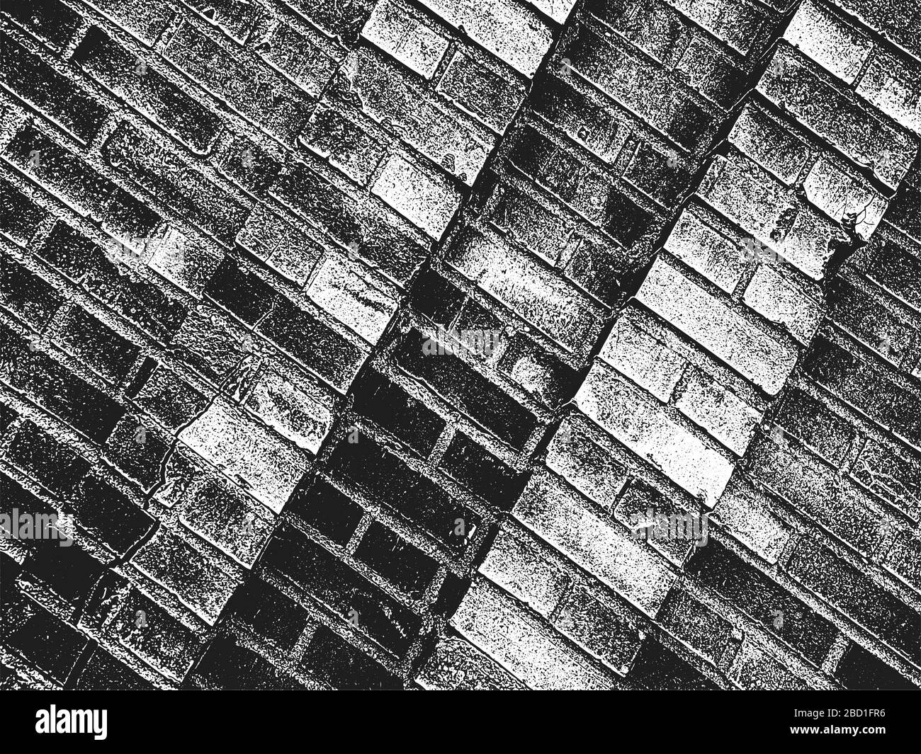 Distress old brick wall texture. Black and white grunge background ...