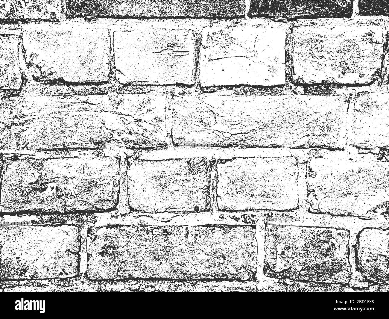 Distress old brick wall texture. Black and white grunge background ...