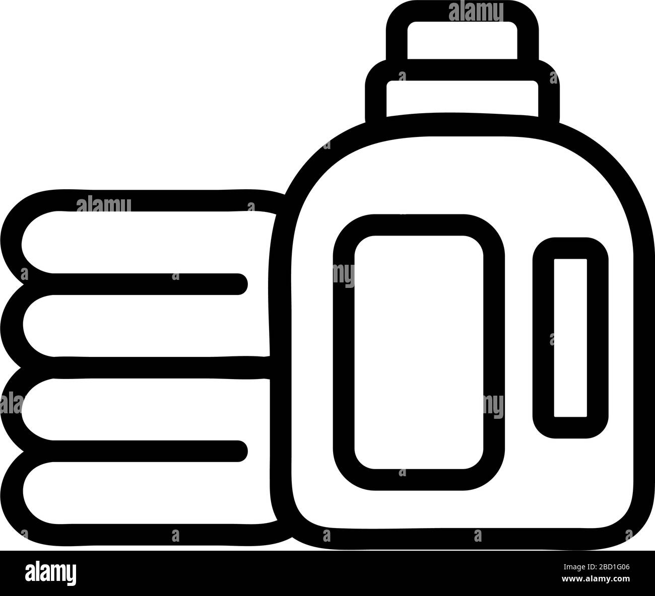 cleaning and clothes icon vector outline illustration Stock Vector ...