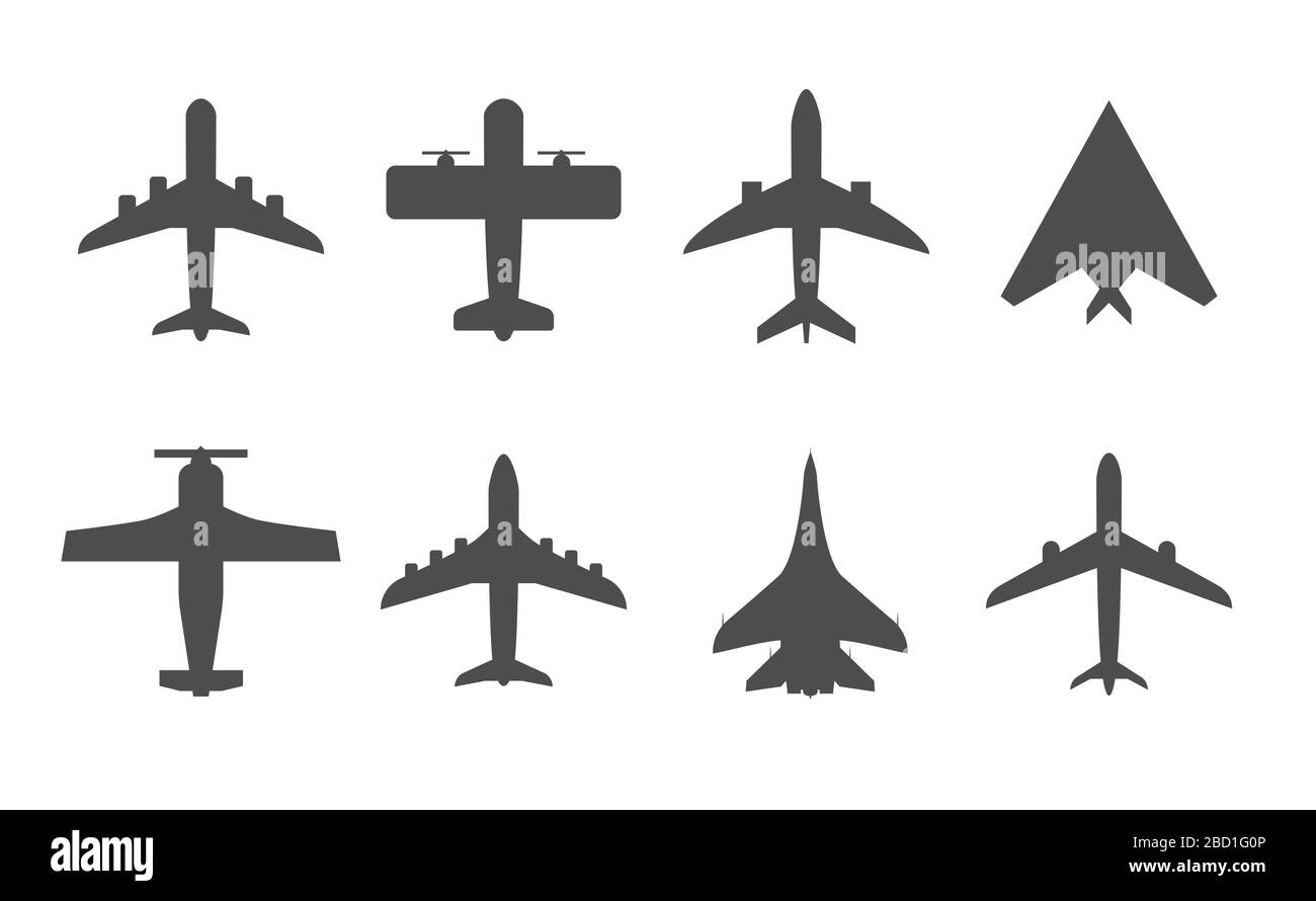 Gray airplane Stock Vector Images - Alamy